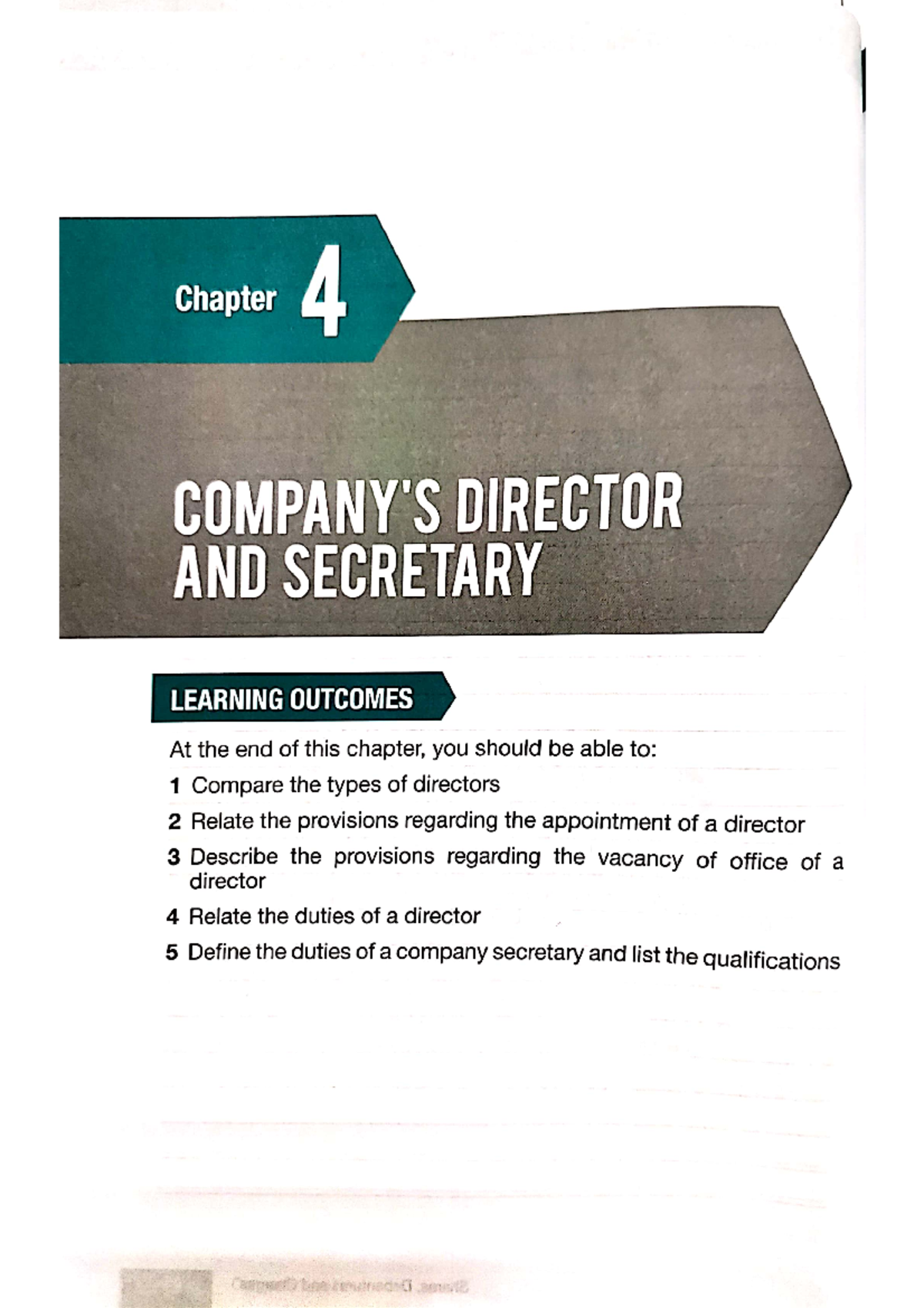Chapter 4 Cpmpany Law Corporate Law Studocu