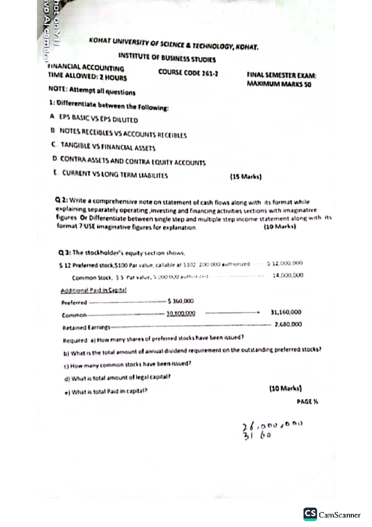 Final Paper # 3 - Financial Accounting - Studocu