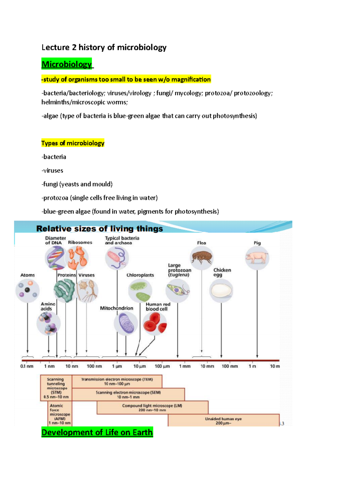 2 history of mb - Lecture notes 2 - Lecture 2 history of microbiology ...