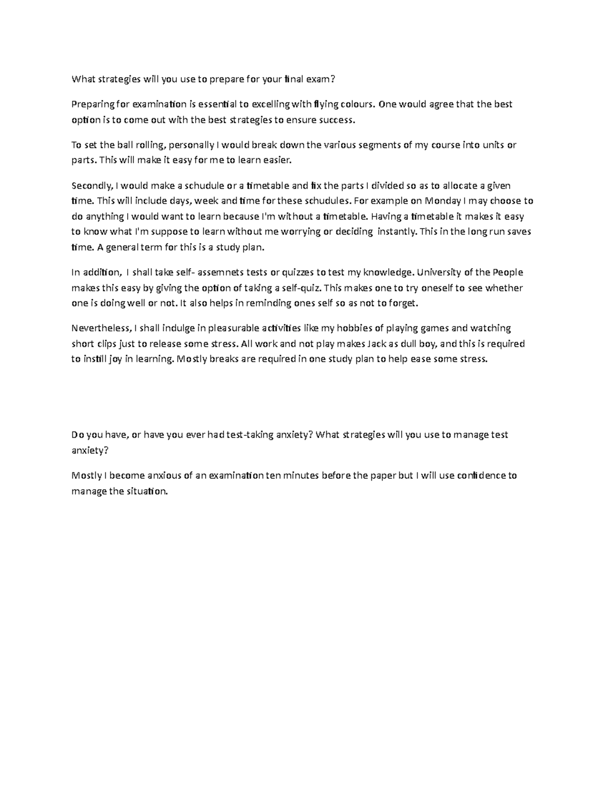 Online unit 8 - Discussion forum - What strategies will you use to ...