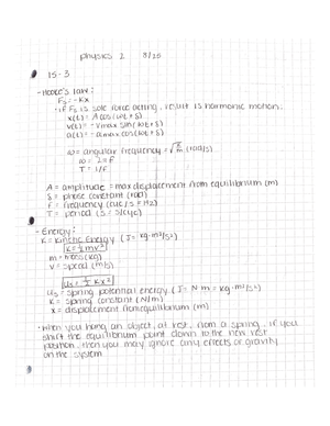 general physics - PH 2300 - Studocu