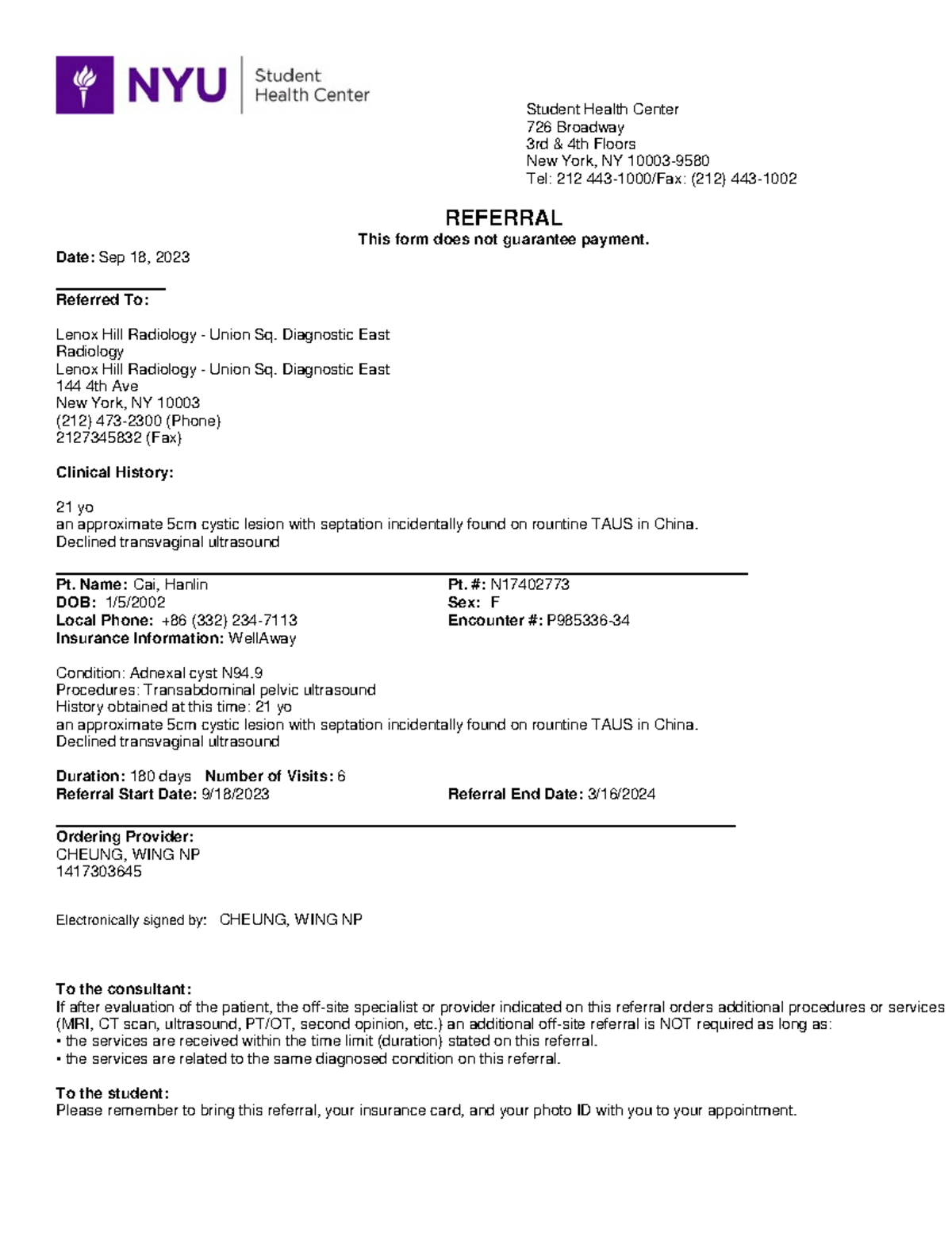 492212 - syllabus - Student Health Center 726 Broadway 3rd & 4th Floors ...