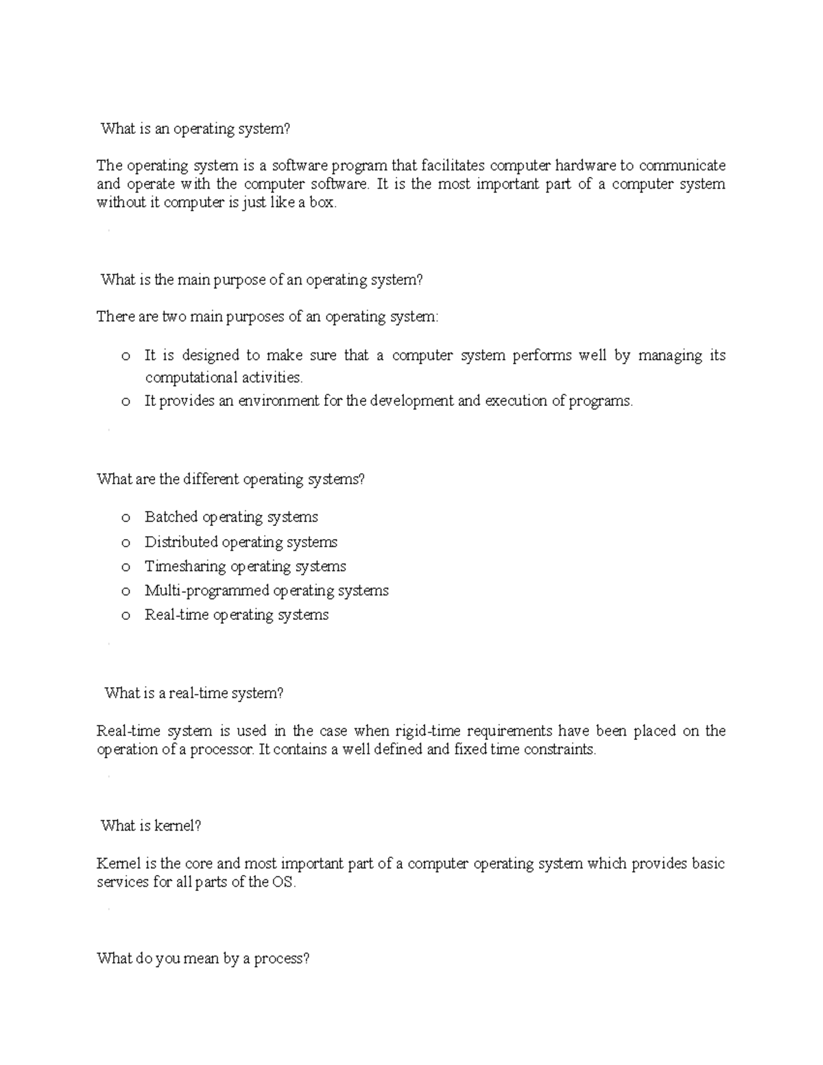 Sample Questions for OS Practical Exam - Information technology - SPPU ...