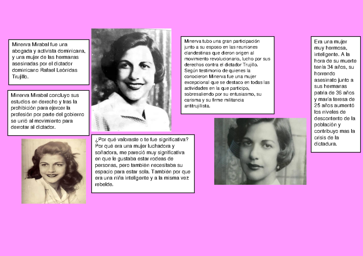 Poster - Minerva Mirabal fue una abogada y activista dominicana, y una ...