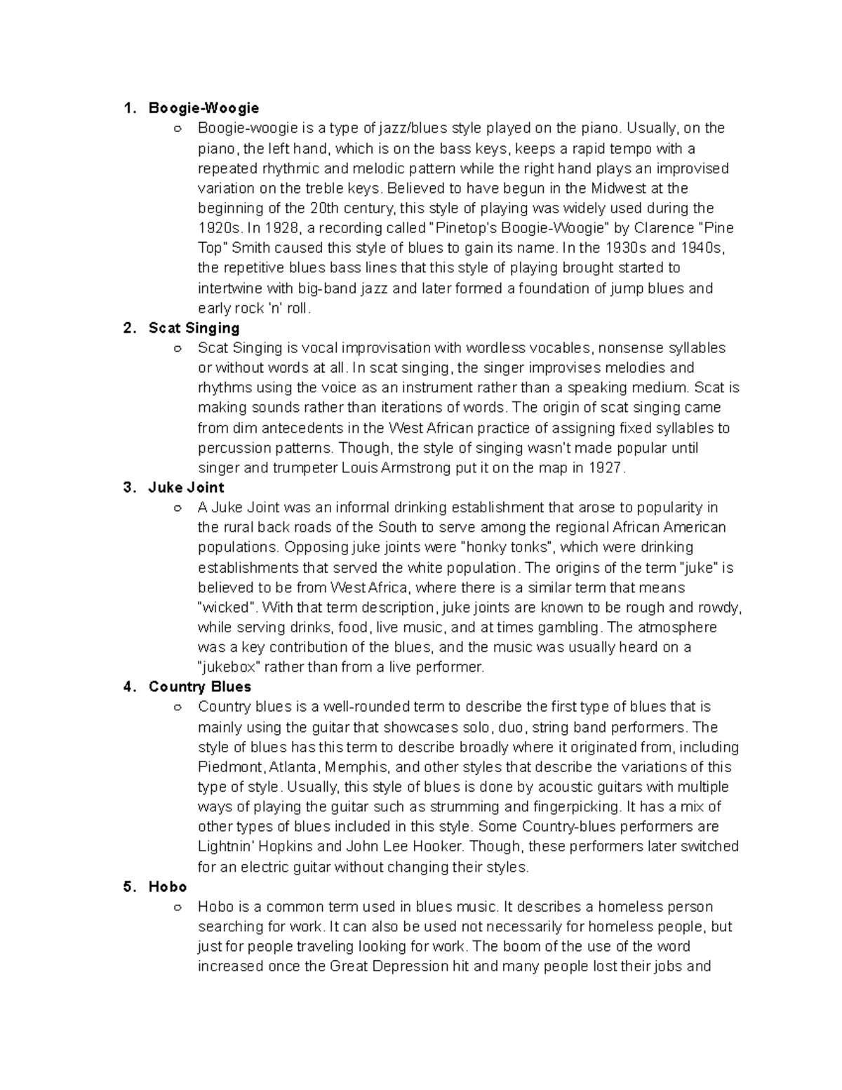 Glossary of Blues Terminology - Boogie-Woogie Boogie-woogie is a type ...