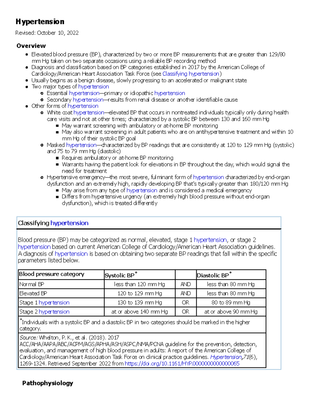 © 2023 Lippincott Advisor - Diseases and Conditions Hypertension ...