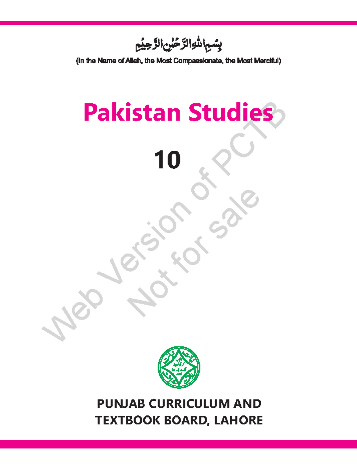 Pak studies 10th em - This is a book! - Web Version of PCTB Not for ...