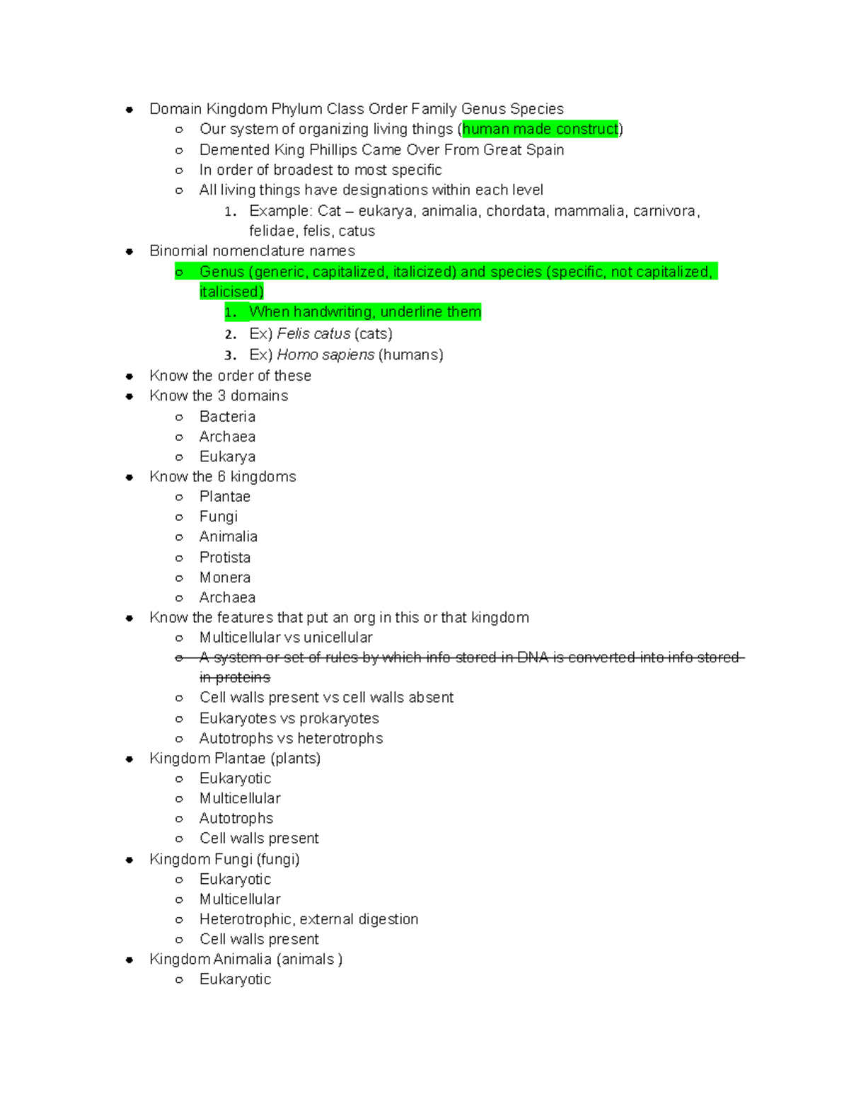 D. Taxonomy + genetic diversity - Domain Kingdom Phylum Class Order ...