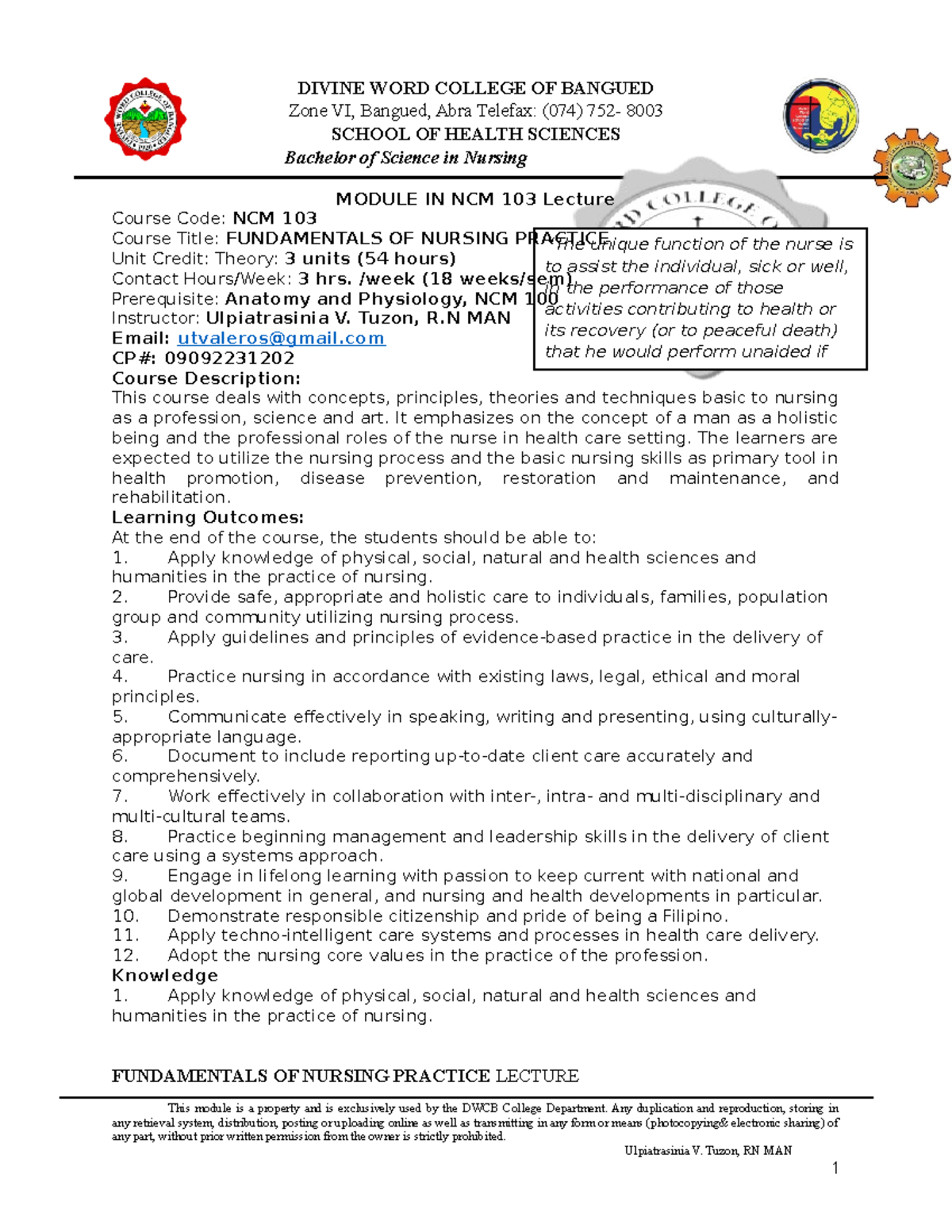 Nursing Modules Fundamentals of NursingNursing Modules Fundamentals of ...