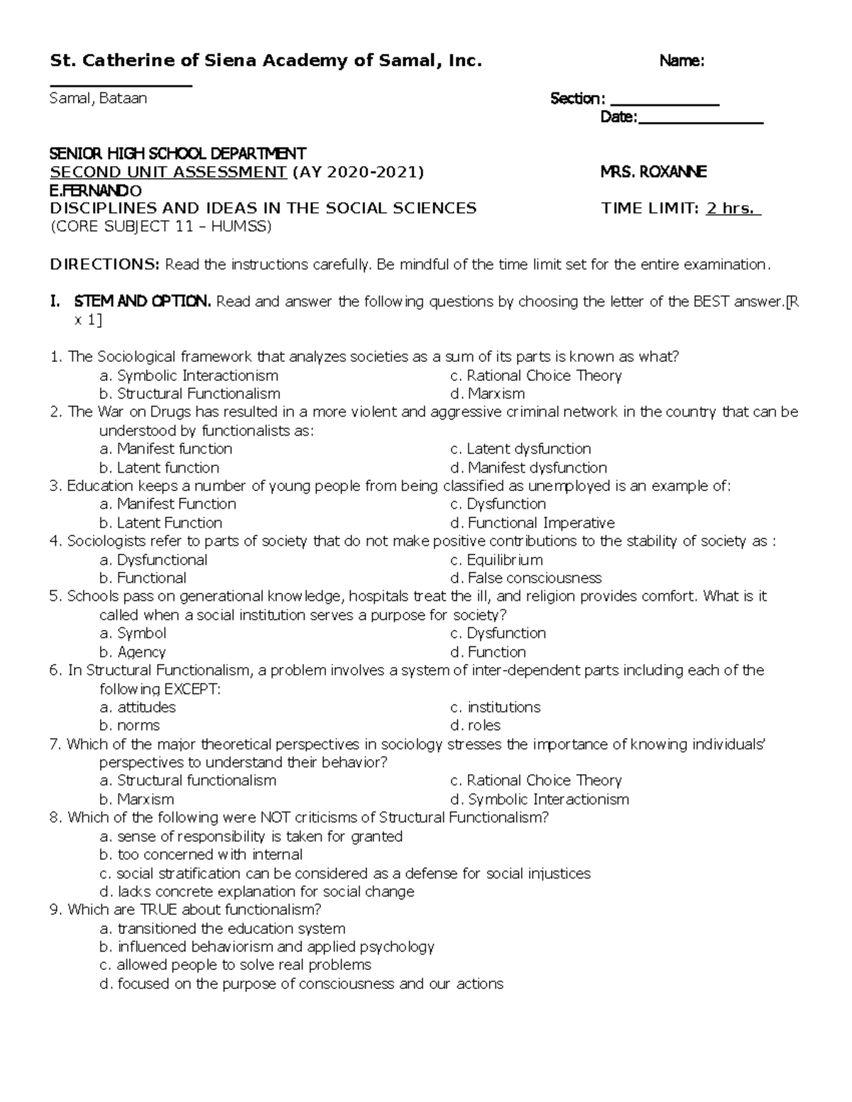 Finals-DISS - ms word - St. Catherine of Siena Academy of Samal, Inc ...