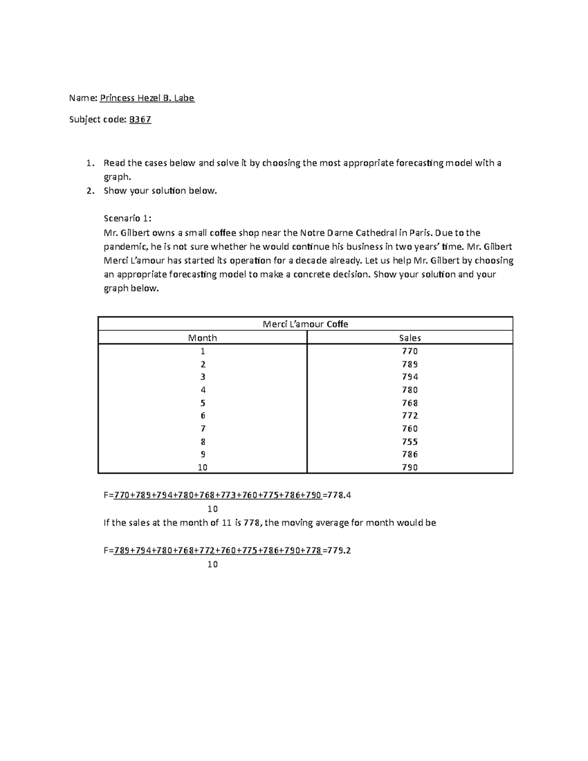 Operations Management (Module 2, Activity 2) - Name: Princess Hezel B ...