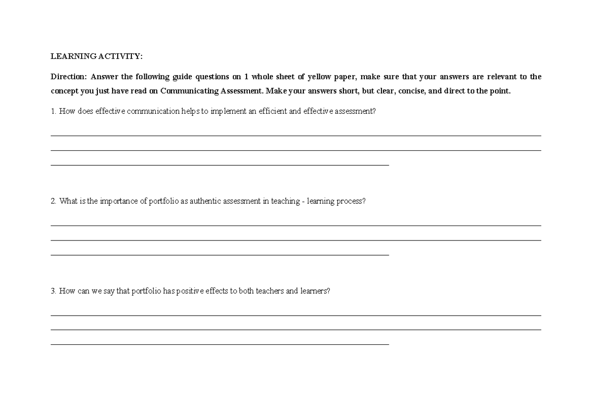 Learning Activity Unit 4 Learning Activity Direction Answer The Following Guide Questions 2910