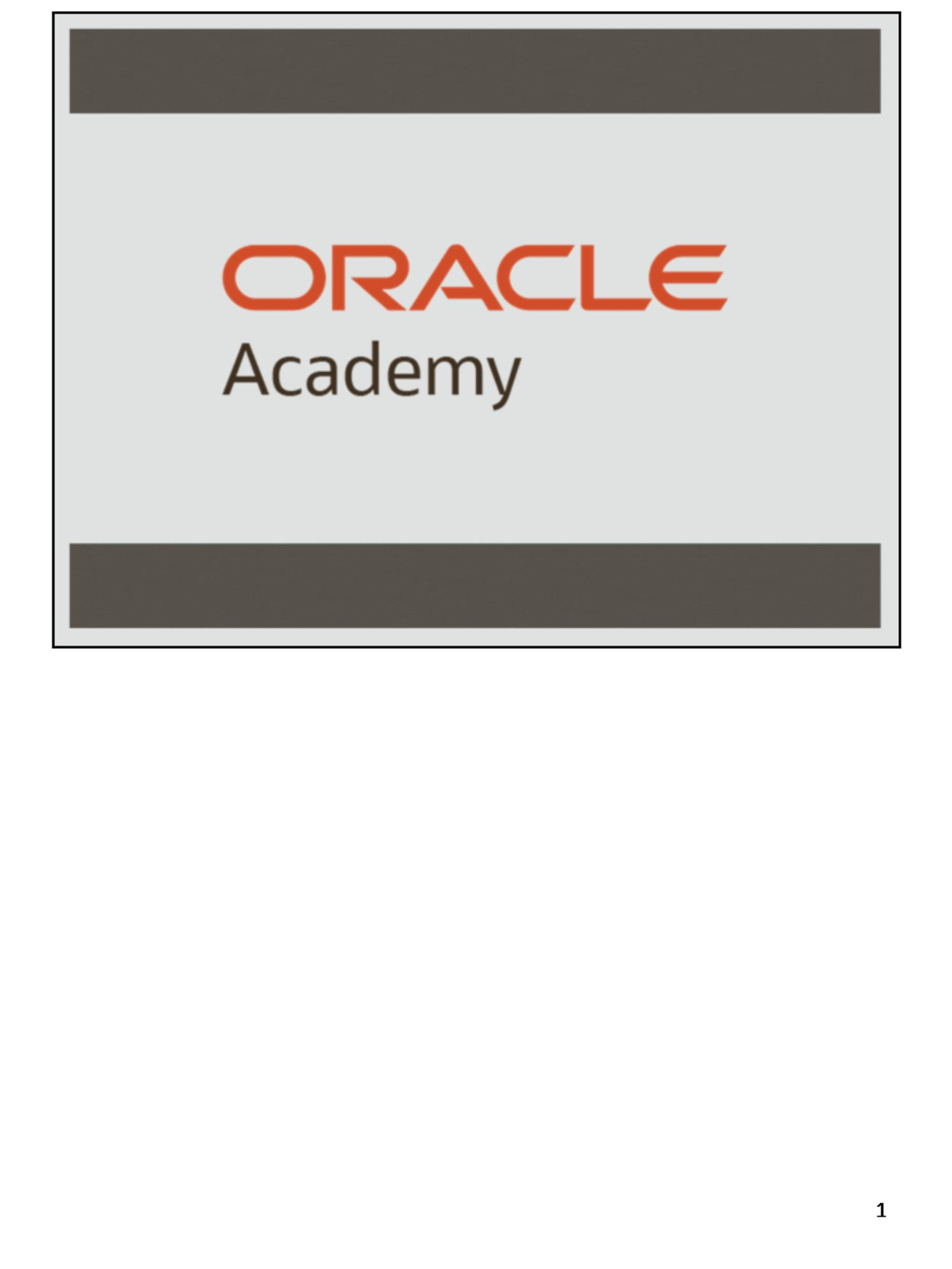Sección 1.3 en español- Tercer Curso de Oracle - Los alumnos deben ...