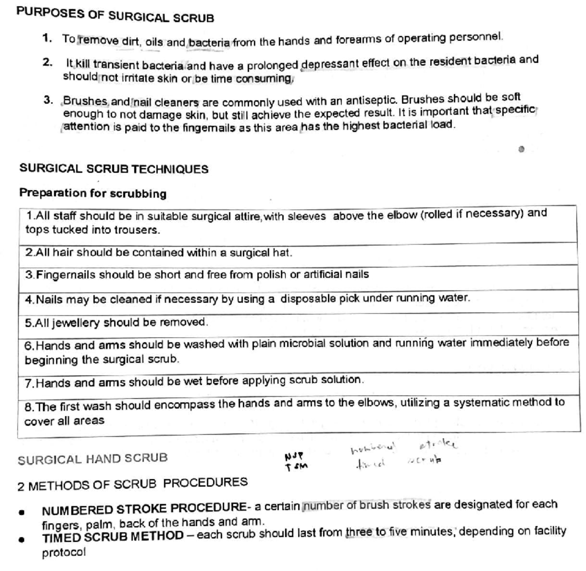 Ms rle finals - Notes - PURPOSESOF SURGICAL SCRUB 1 · To[femove dirt ...