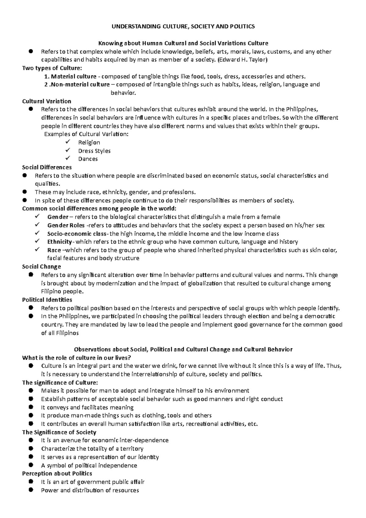 Ucsp handouts - sfddsrfs - UNDERSTANDING CULTURE, SOCIETY AND POLITICS ...