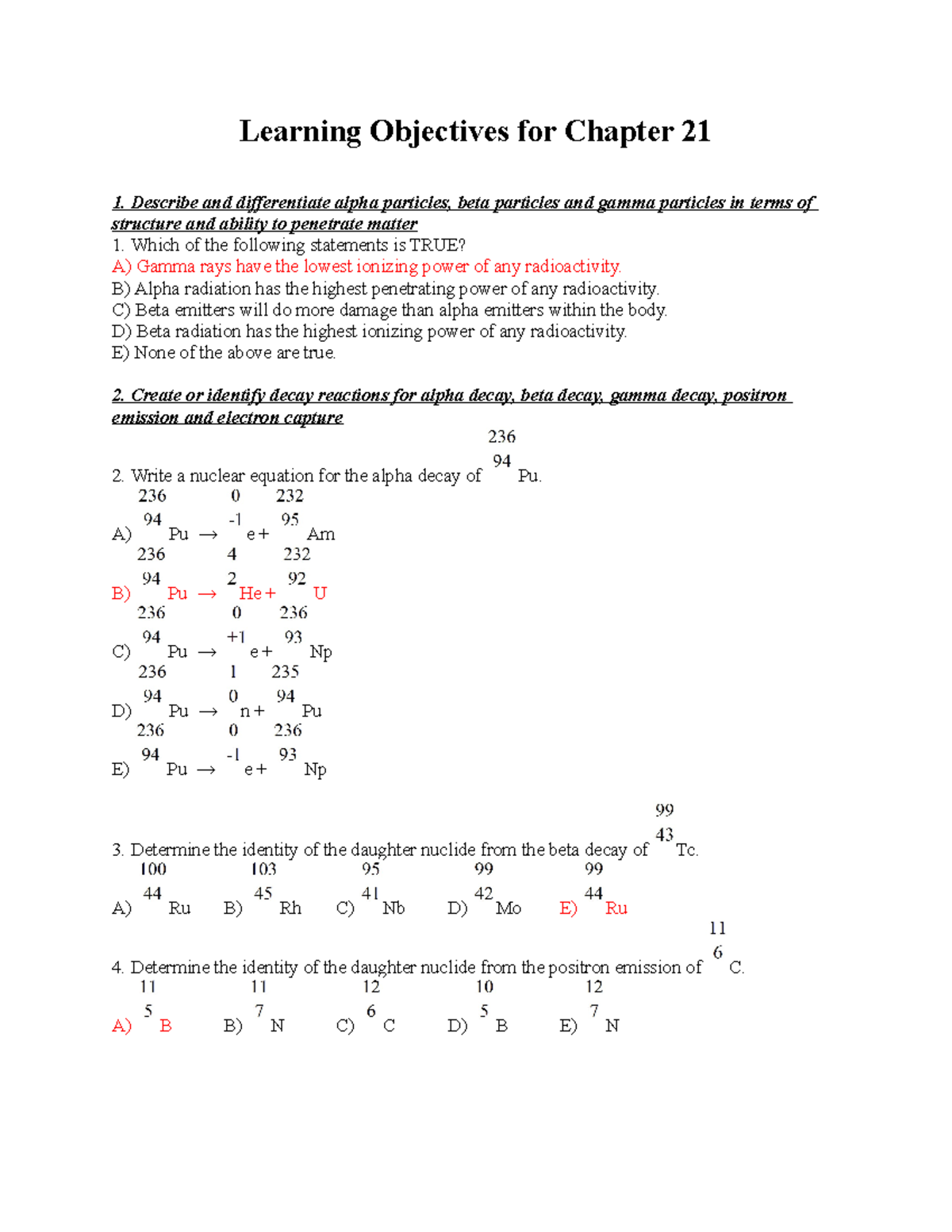 Learning Objectives Chapter 21 - Learning Objectives for Chapter 21 1. Describe and ...
