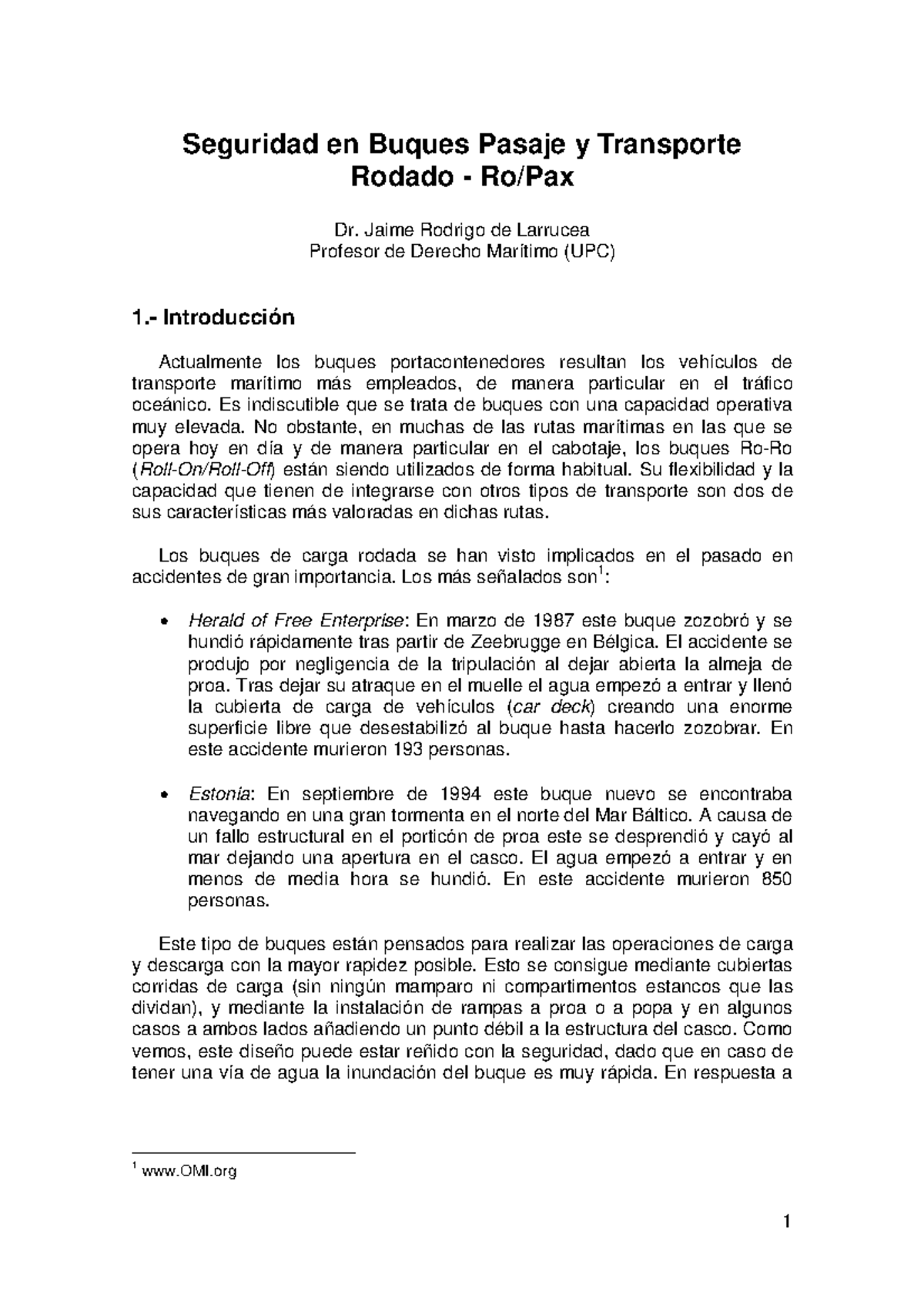 Seguridad en buques de pasaje y transbor - Seguridad en Buques Pasaje y Transporte Rodado - Ro ...