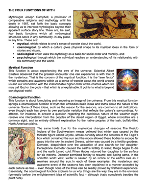 Module Three Notes - World Mythology – Module Three Notes Destruction 1 ...