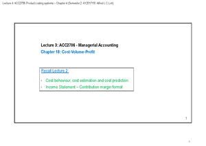 Single-slide Lecture 6 A closer look at overhead costs - Lecture 6 ...