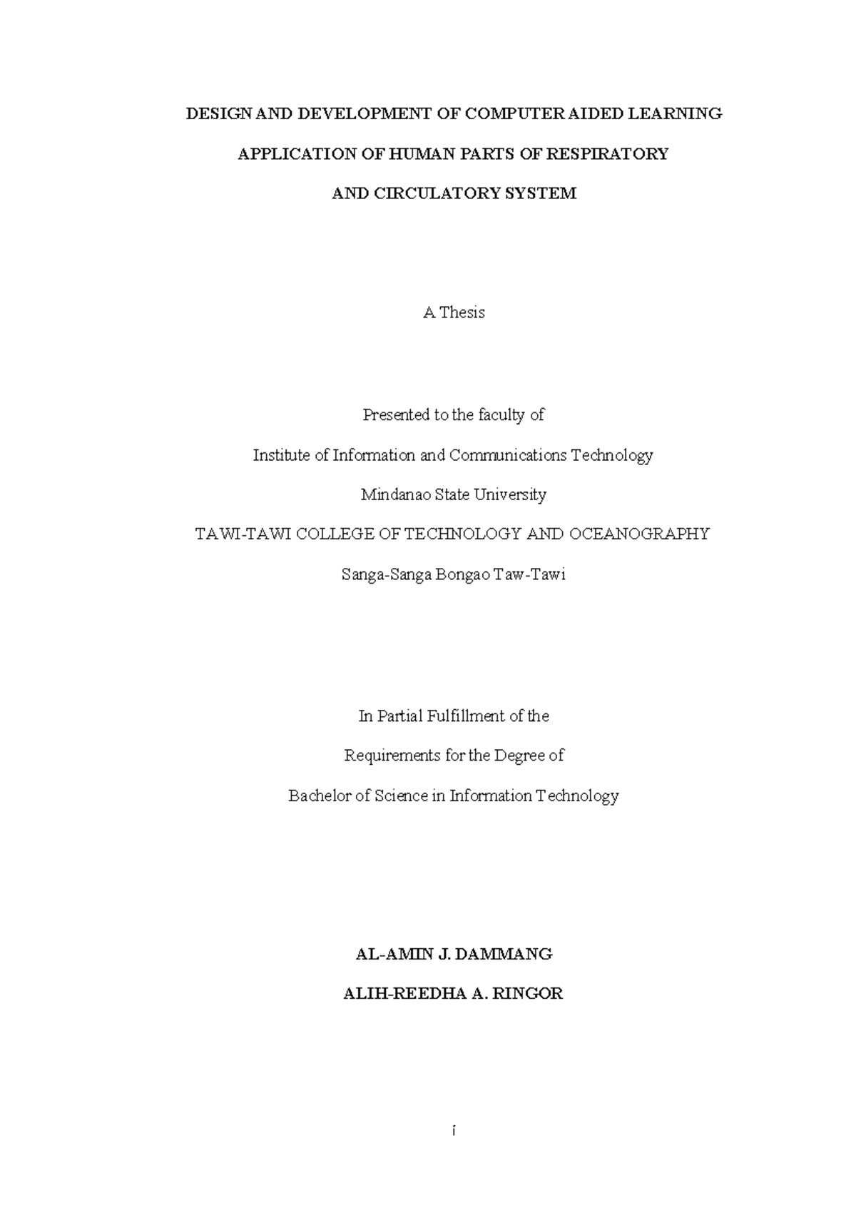 Computer Aided Learning - DESIGN AND DEVELOPMENT OF COMPUTER AIDED ...