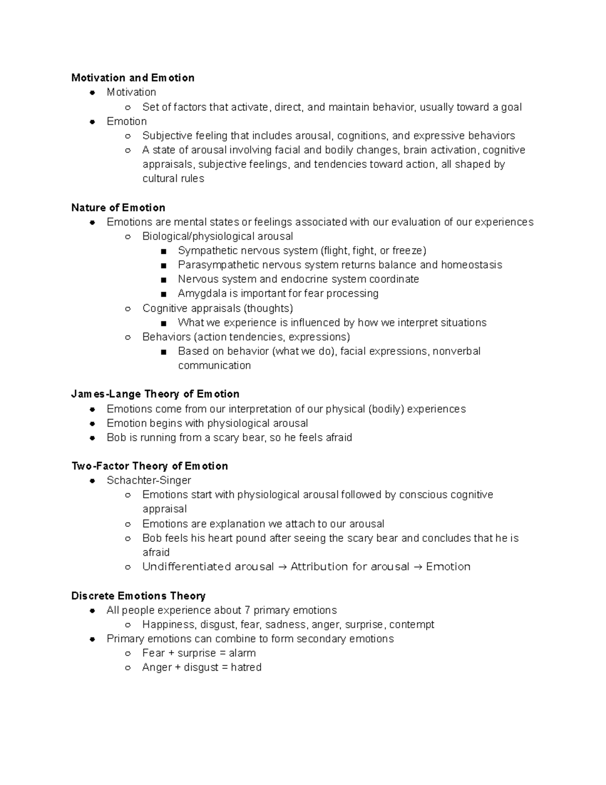 Chapter 9 - Motivation and Emotion - Motivation and Emotion Motivation ...