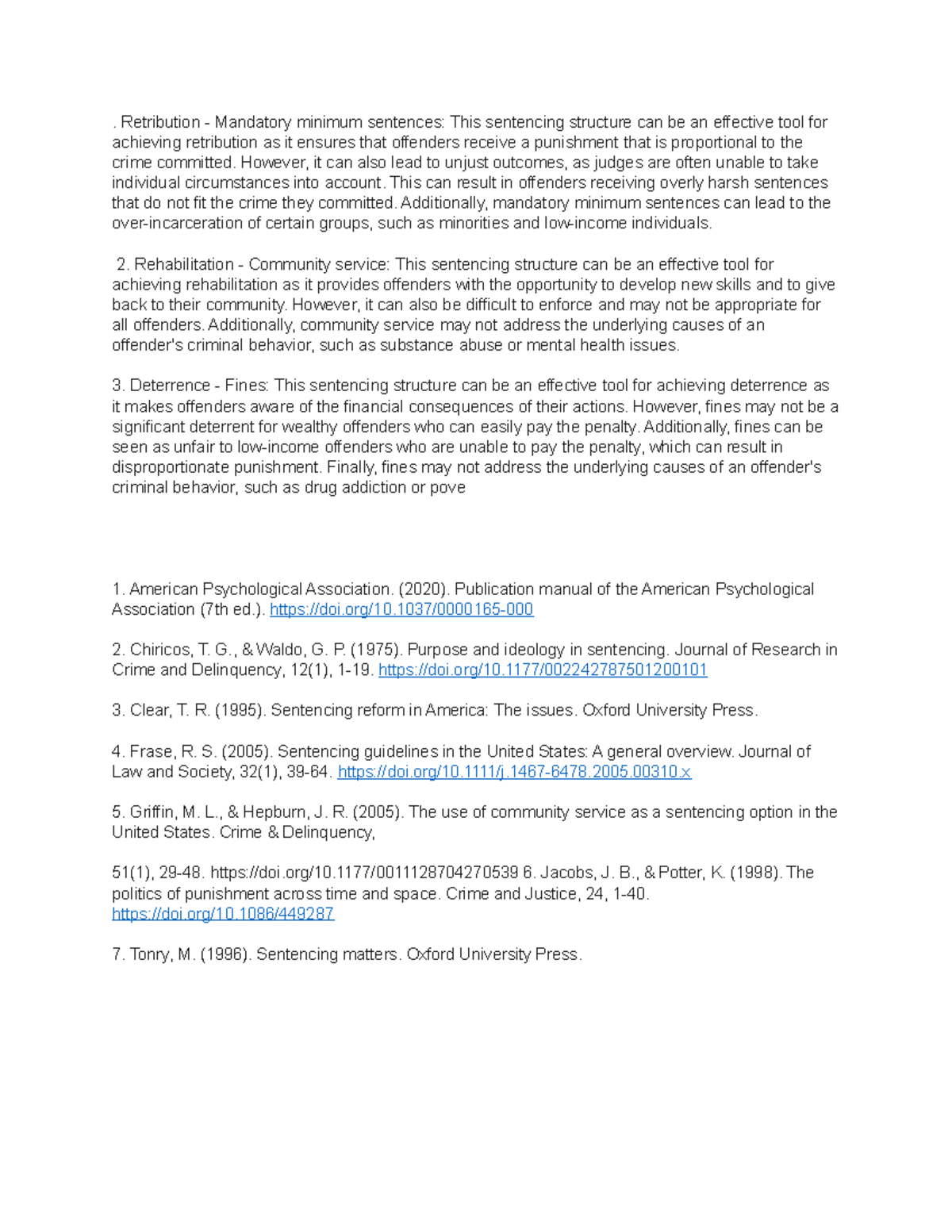 Retribution information for week 2 assignment - . Retribution ...