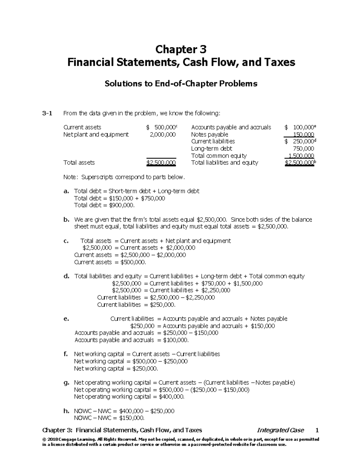 Ch3 習題解答 - request - Chapter 3: Financial Statements, Cash Flow, and ...