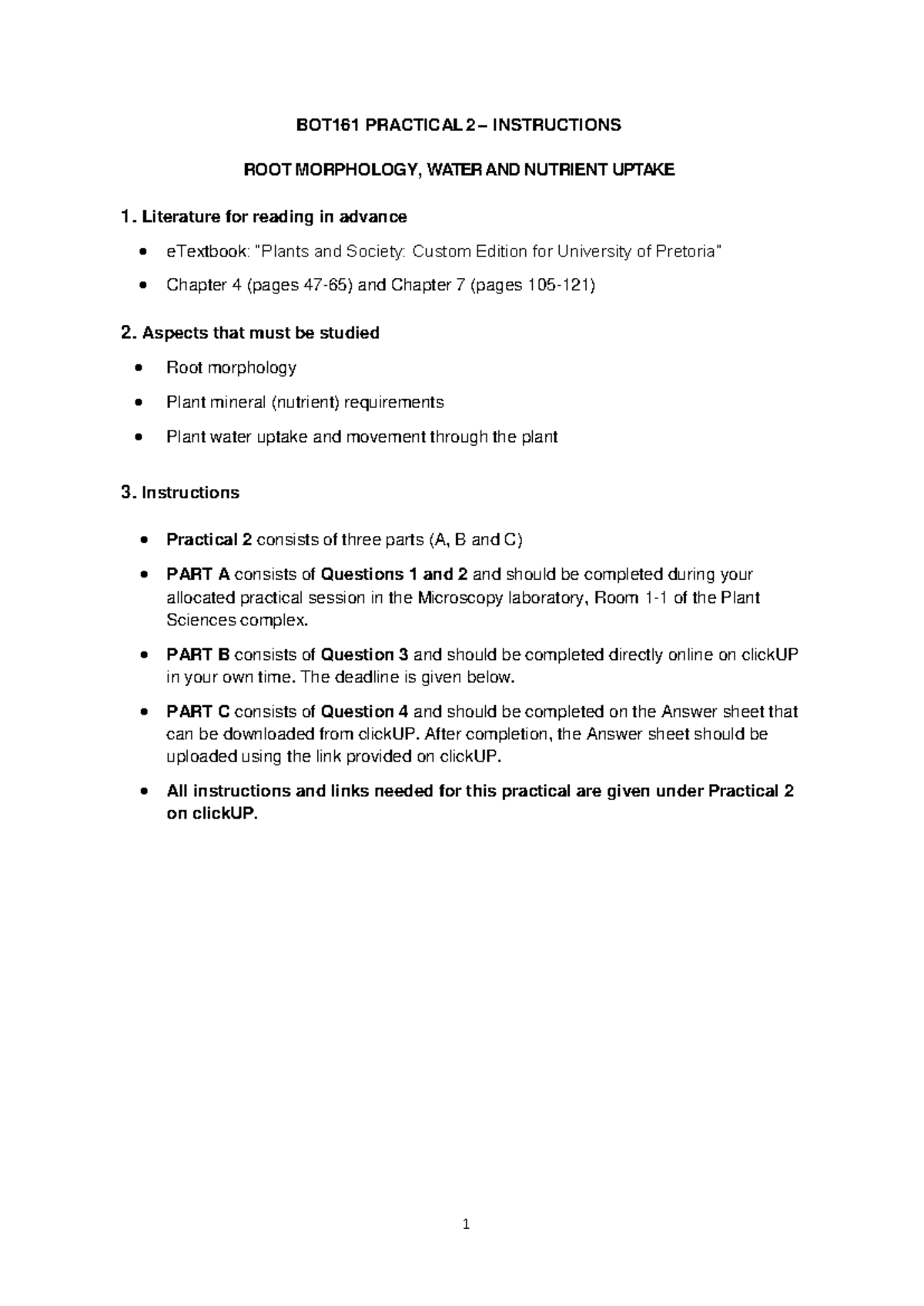 Practical Assignment 2 Instructions - BOT161 PRACTICAL 2 – INSTRUCTIONS ...