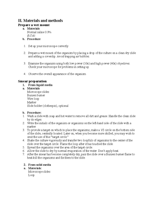 Microbiology Lab Report 2015 - International University Department of ...