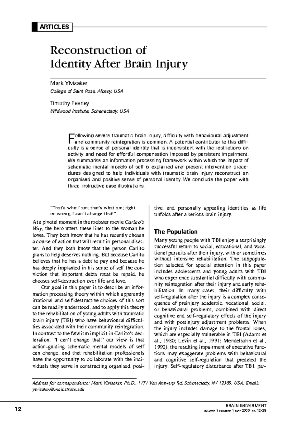 X Ylvisaker - Reconstruction of Identity After Brain Injury copy ...