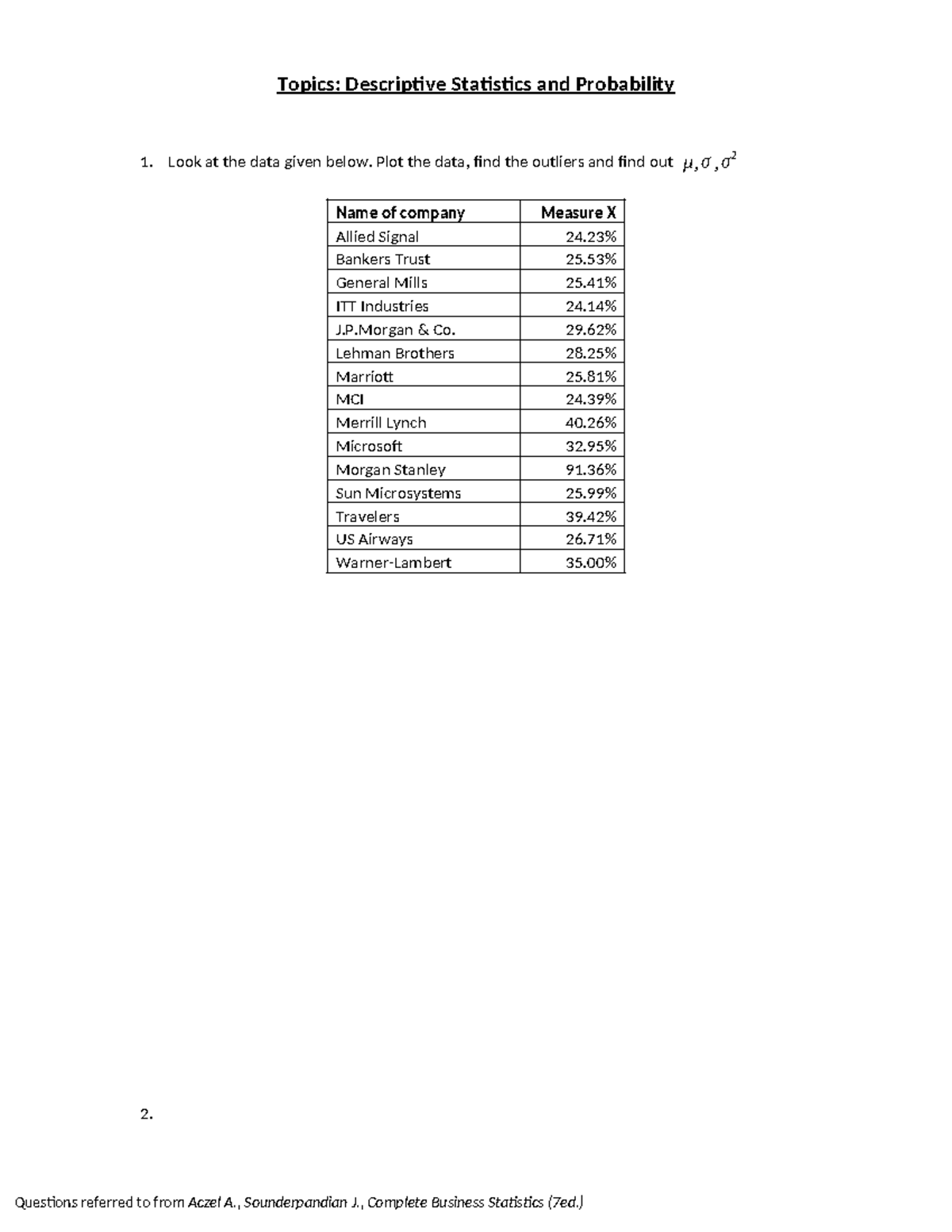 Set+1 Descriptive+statistics+Probability+ - Topics: Descriptive ...