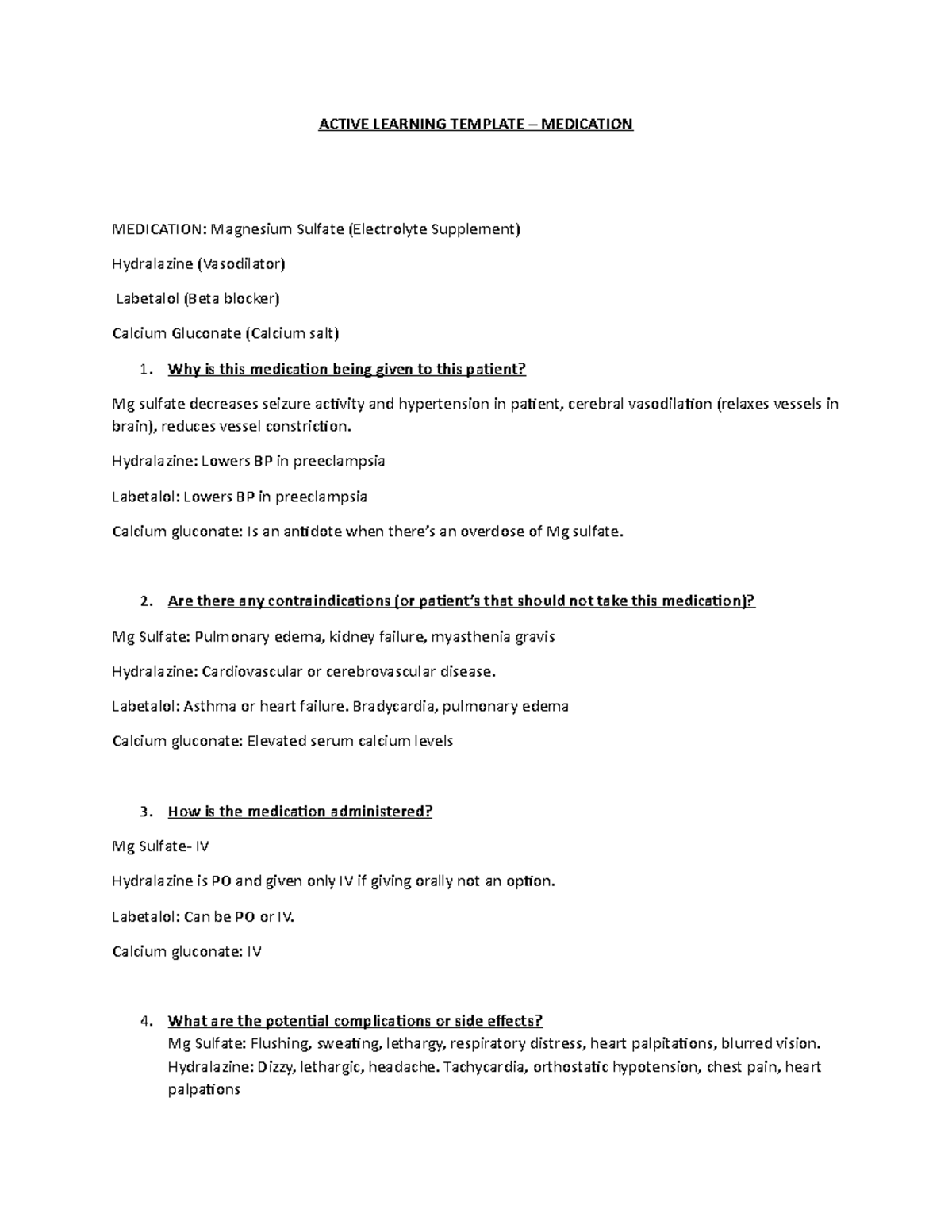 Drug Accountability Template