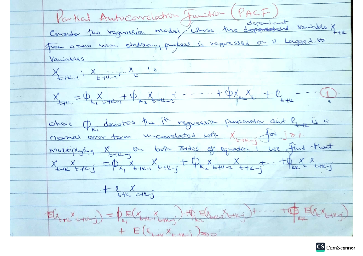 Time Series Analysis Education Camscanner Camscanner Studocu