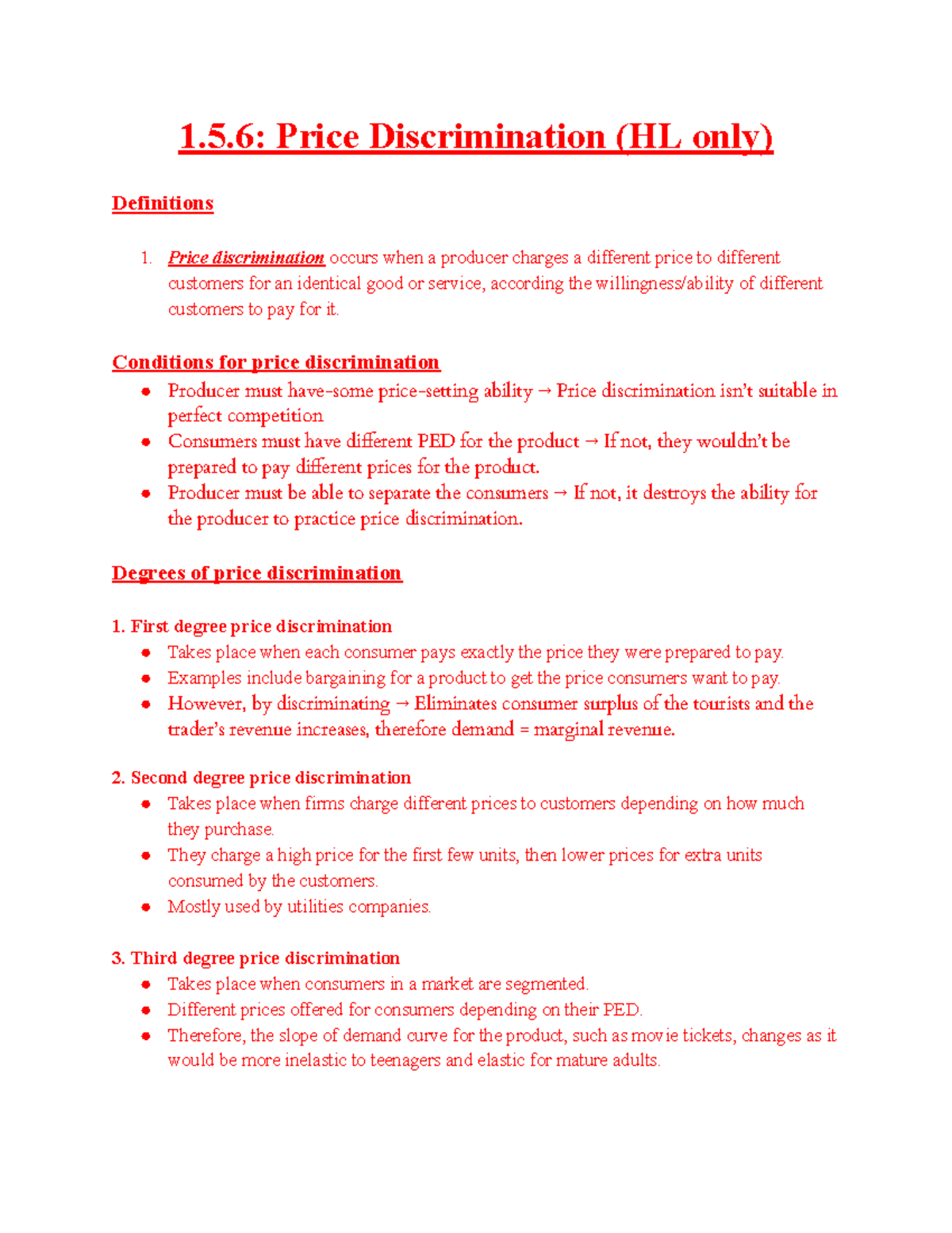 1.5.6 Price Discrimination (HL Only) - 1.5: Price Discrimination (HL ...