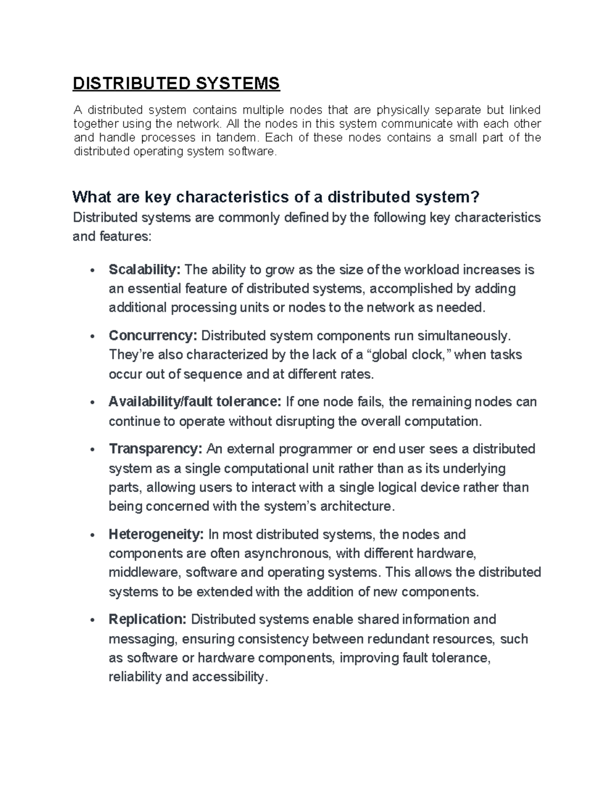 Distributed and Networked Designs - DISTRIBUTED SYSTEMS A distributed system contains multiple ...