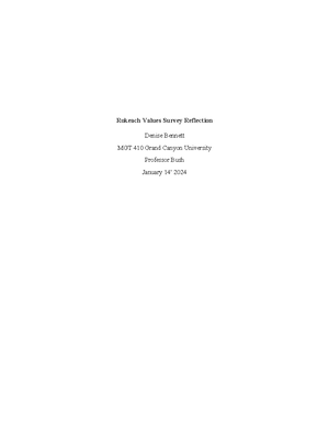 MGT 410 Week 2 DQs - Assignment - MGT 410 Week 2 DQ’s DQ 1- Review the ...