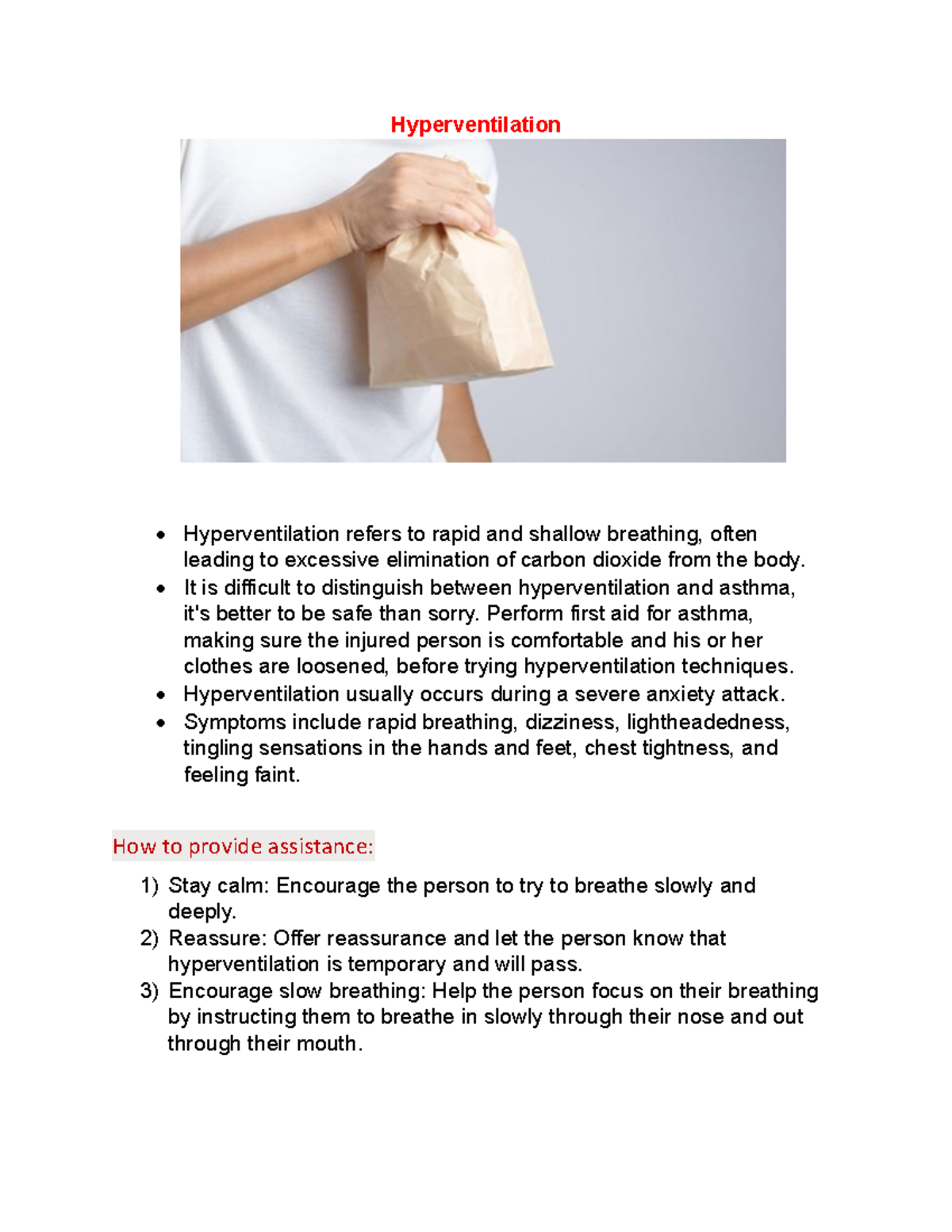 Hyperventilation 1 - Hyperventilation Hyperventilation refers to rapid ...