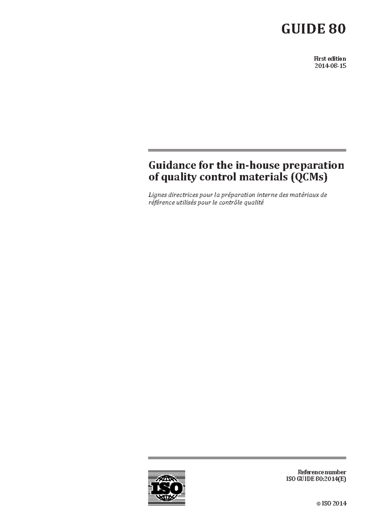 ISO Guide 80 2014 (E)-Character PDF document - © ISO 2014 Guidance for ...