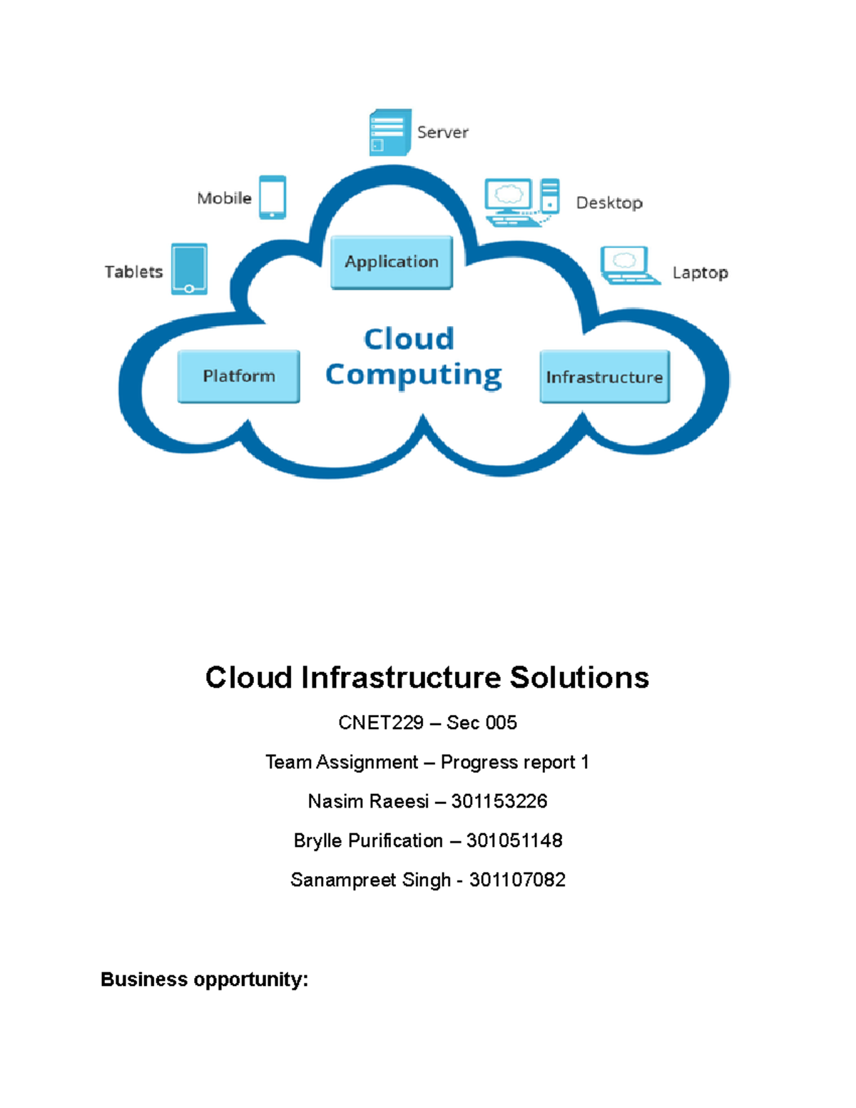Cloud Infrastructure Solutions - Cloud Infrastructure Solutions CNET229 ...