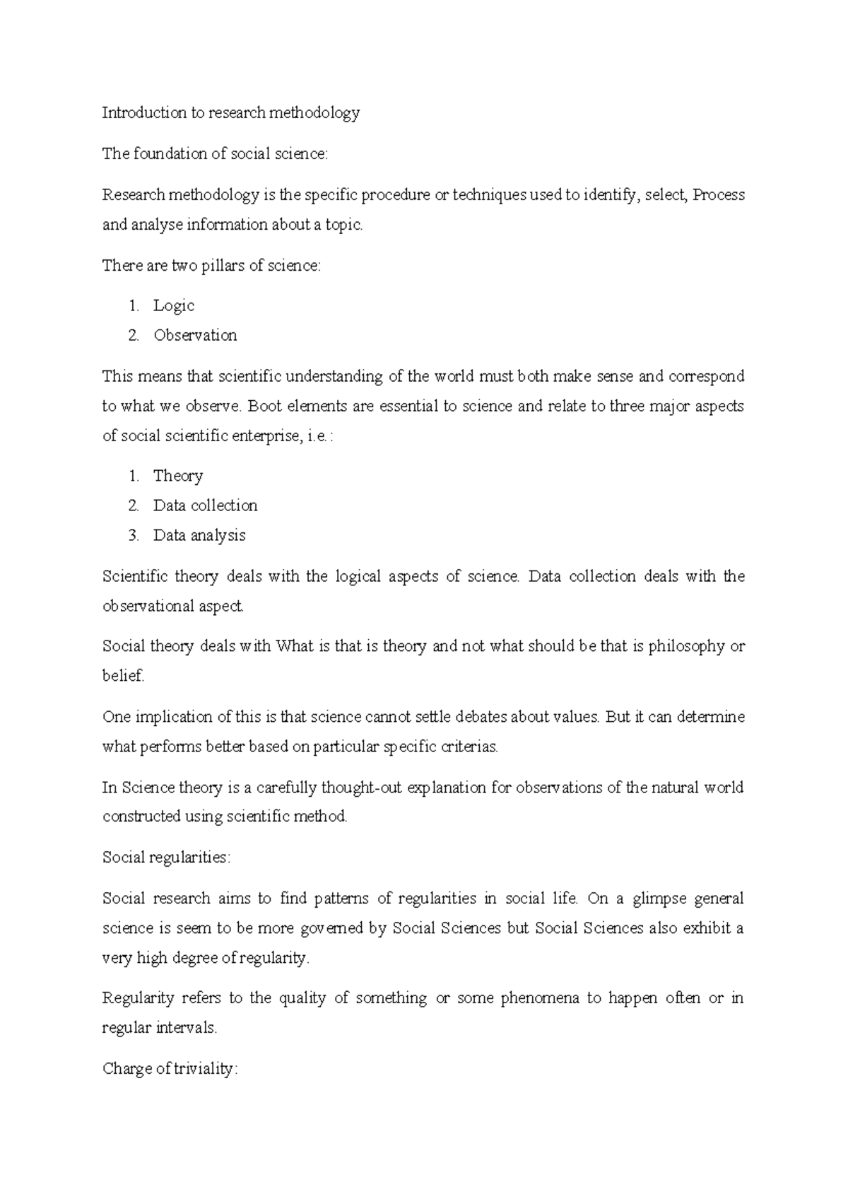 RM modules 1-3 - Research methodology unitsn1-3 - Introduction to ...