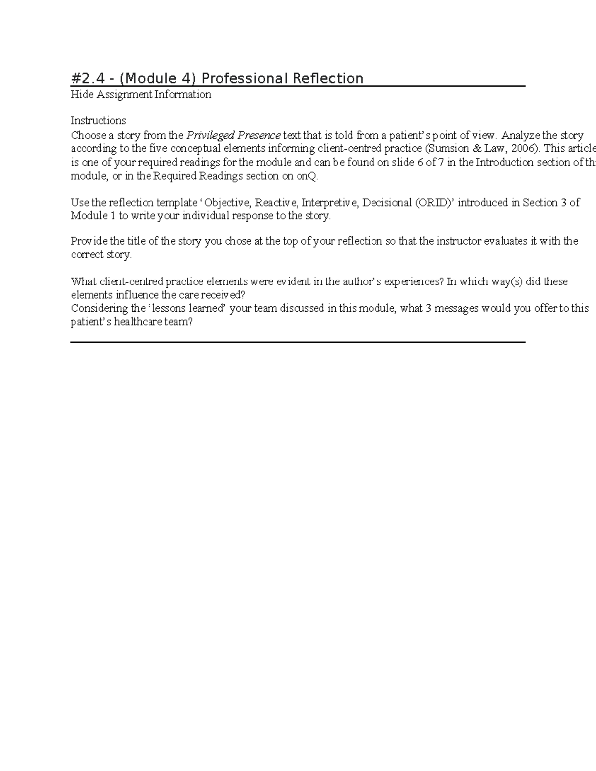 Reflection #4 copy - discussion - #2 - (Module 4) Professional ...