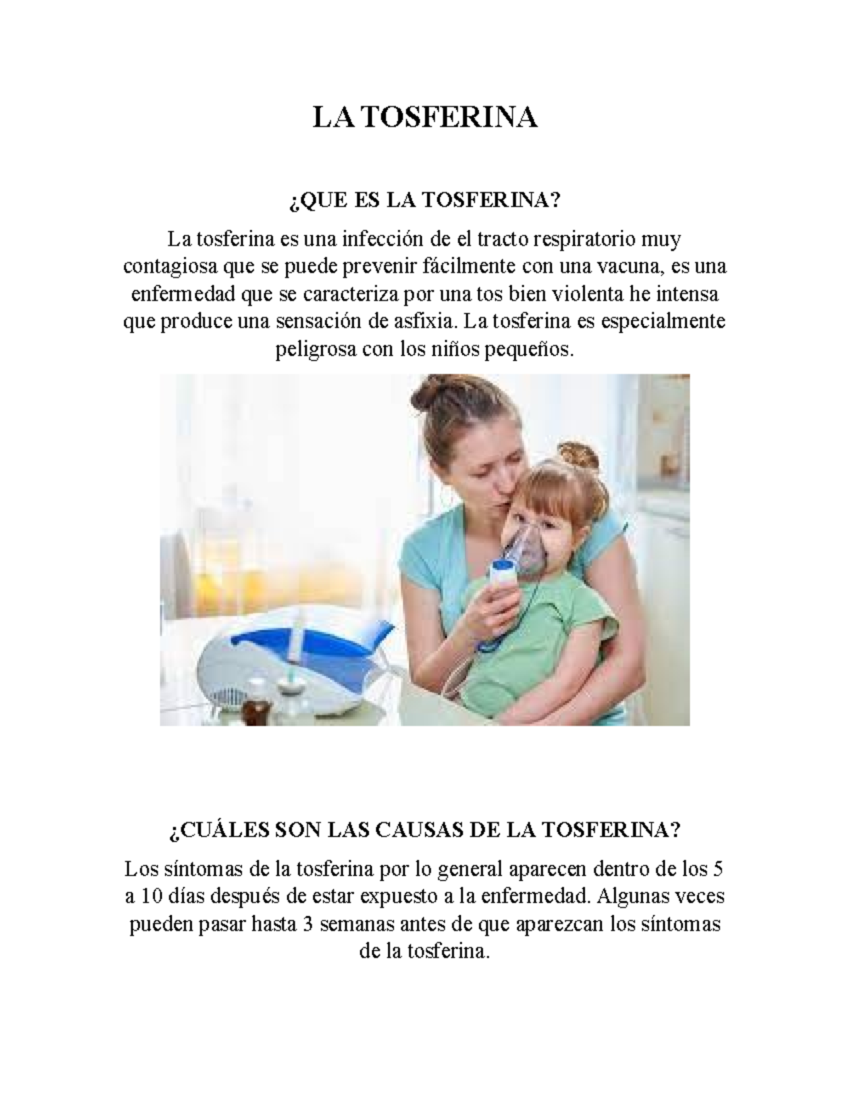 LA Tosferina Michelle Soto - LA TOSFERINA ¿QUE ES LA TOSFERINA? La ...