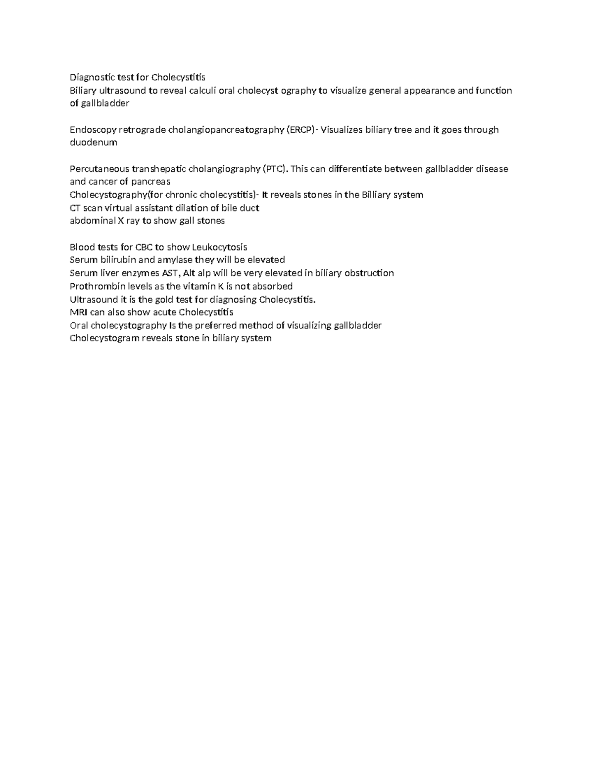 Cholecystitis - GI - Diagnostic test for Cholecystitis Biliary ...
