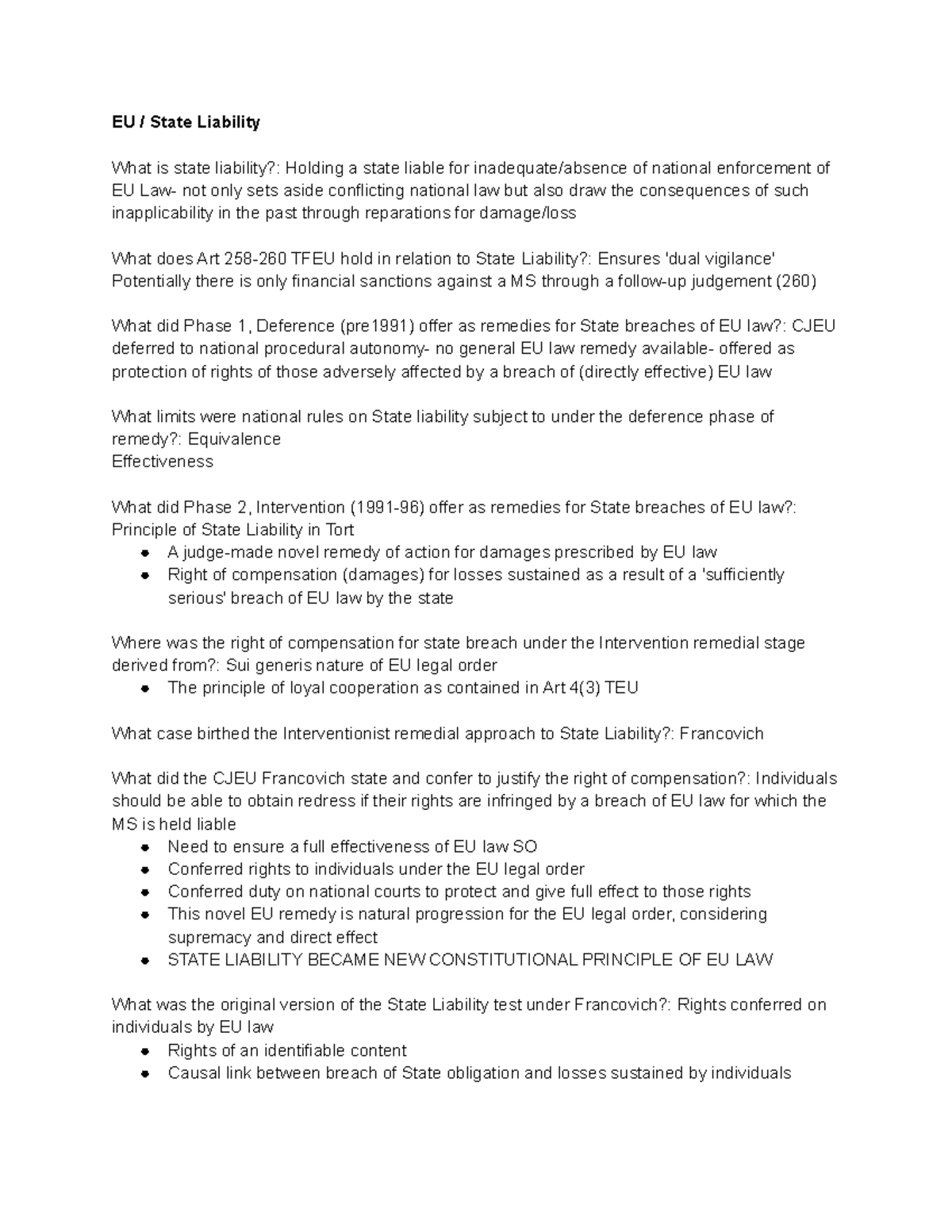 EU State Liability - EU / State Liability What is state liability ...