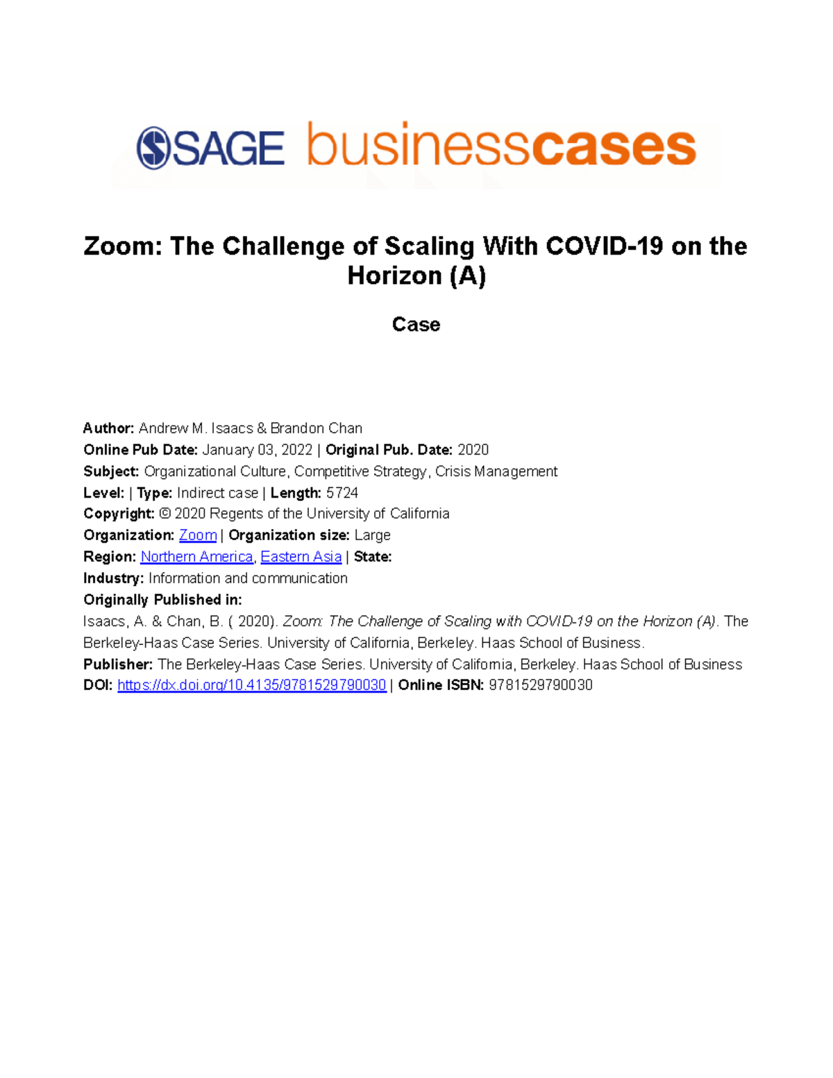 Zoom the challenge of scaling with covid 19 on the horizon a case ...