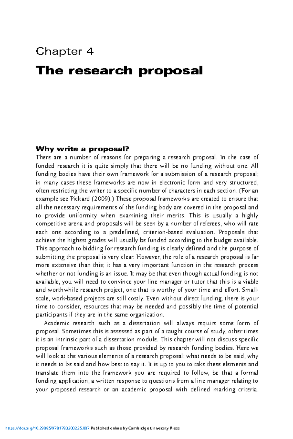 Research proposal - Notes - Why write a proposal? There are a number of ...