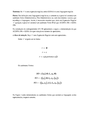 Autômato de Duas Pilhas - Introdução Linguagens Regulares são ...