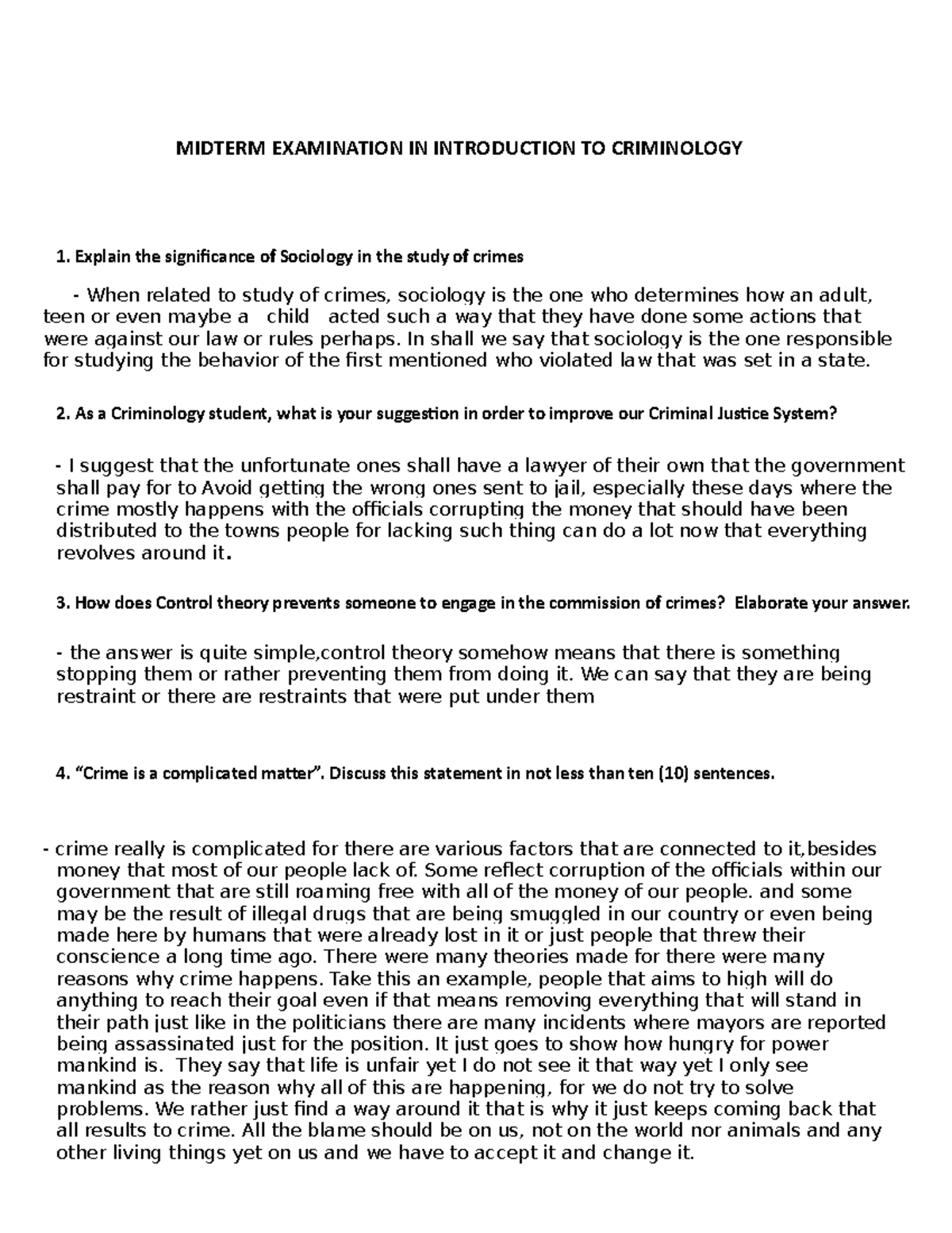 Midterm Exam Crim 1 - MIDTERM EXAMINATION IN INTRODUCTION TO ...