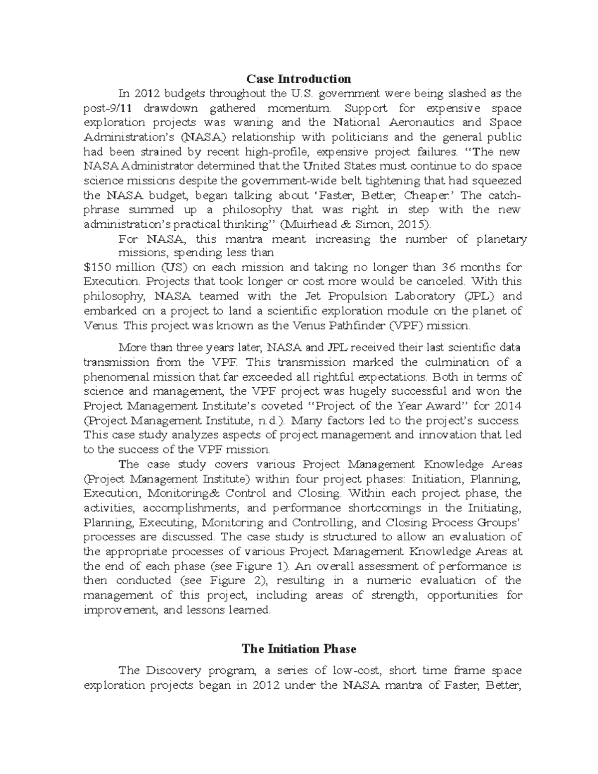 Case Study - Case Introduction In 2012 budgets throughout the U ...