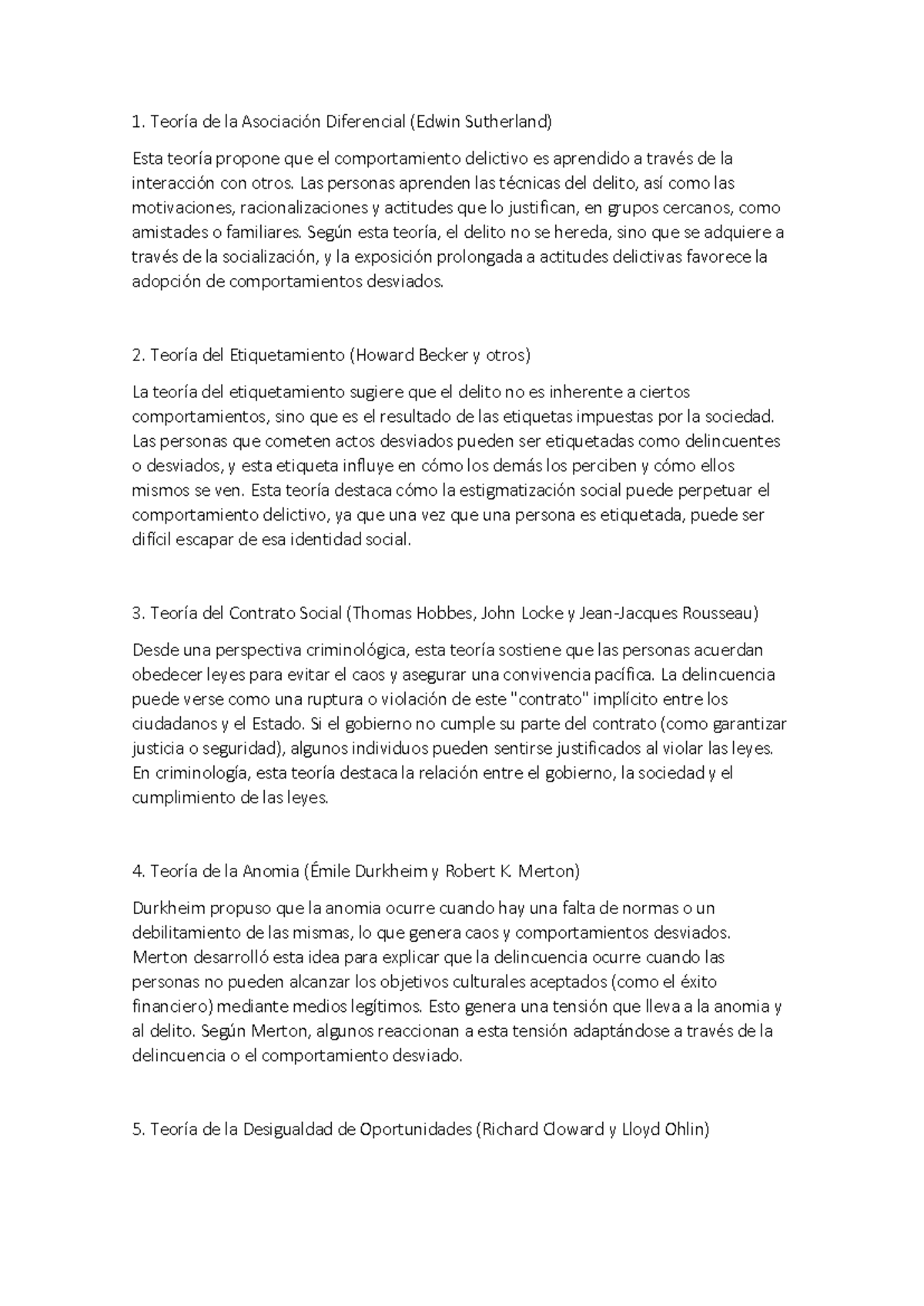 - Teorias de los comportaminetos desviados - Teoría de la Asociación ...